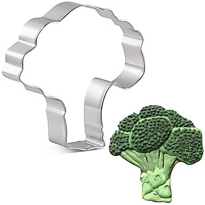 KENIAO Vegetable Broccoli Cookie Cutter, 3.8", Stainless Steel