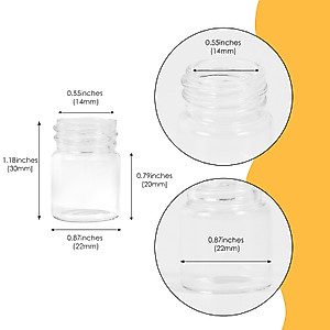 5ml Glass Vials with Screw Caps and Plastic Stoppers, Small Clear Liquid Sample Vial, Leak-Proof Vial, 12PCS