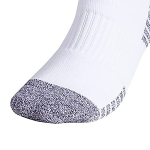 adidas 5-Star Team Cushioned Crew Socks (1-Pair), White/Black, Medium