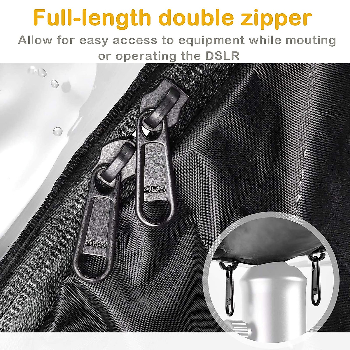 Professional Camera Rain Cover, Rain-Waterproof Camera Protector Cover for Canon Nikon Sony DSLR Mirrorless Cameras, 18.3×13.8inch