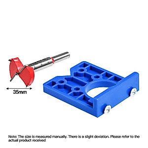 Mekek 35mm Concealed Hinge Jig kit, Hinge Hole Jig Drill Guide Set with Door Hole Opener, Concealed Hinges Guide Door Saw Cabinet Accessories Tool
