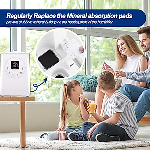 Humidifier Replacement Filters 20 Pack and Replacement Aroma Pads 20 Pack - Compatible with LEVOIT LV600HH, LV600S, OasisMist450S, OasisMist600S - Mineral Absorption Pads, Descaling Pads, White