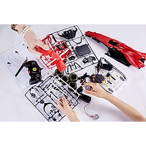 RASTAR RC Car Kits to Build 1/16 Scale Compatible with Ferrari SF 1000 RC Car Assembly Building Kit with Remote, 65pcs DIY, STEM Kits for Kids Ages 8+