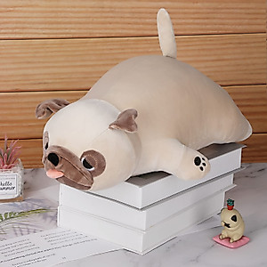 Spring Country Bulldog Plush Toy, 20 Inch Stuffed Animal Throw Plushie Pillow Doll, Soft Fluffy Puppy Dog Hugging Cushion - Present for Every Age & Occasion