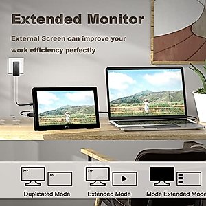 Kenowa Portable Monitor Touchscreen, 7 inch Small Monitor HD 1024x600 Mini Display Dual HDMI Port External Monitor for Raspberry Pi Laptop PC Phone Xbox PS4/5 Switch Built-in Speakers