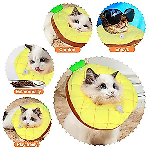 Arrozon Cat Cone Collar Soft Adjustable Cat Recovery Collar Kitten Cones After Surgery 3 Pcs Cute Pet Elizabeth Circle Soft Cone for Cats Small Dogs Pet Donut Collar