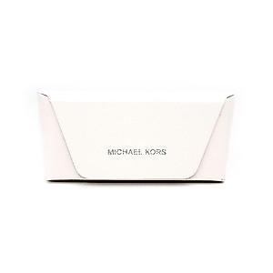 Michael Kors Medium White Sunglass Eyeglass Case + Bundle with eSHADES Luxury Eyewear Kit