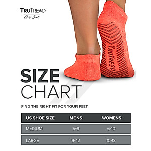 TruTread Pilates Socks with Grips for Women and Men - 6 Pairs Yoga Socks for Women | Yoga Socks for Men | Pure Barre Socks