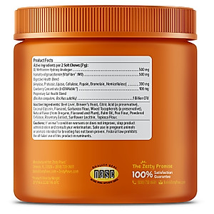 Zesty Paws Stay Green Bites for Dogs - Grass Burn Soft Chews for Lawn Spots Caused by Dog Urine - with Cranberry for Urinary Tract & Bladder - Beef - 90 Count