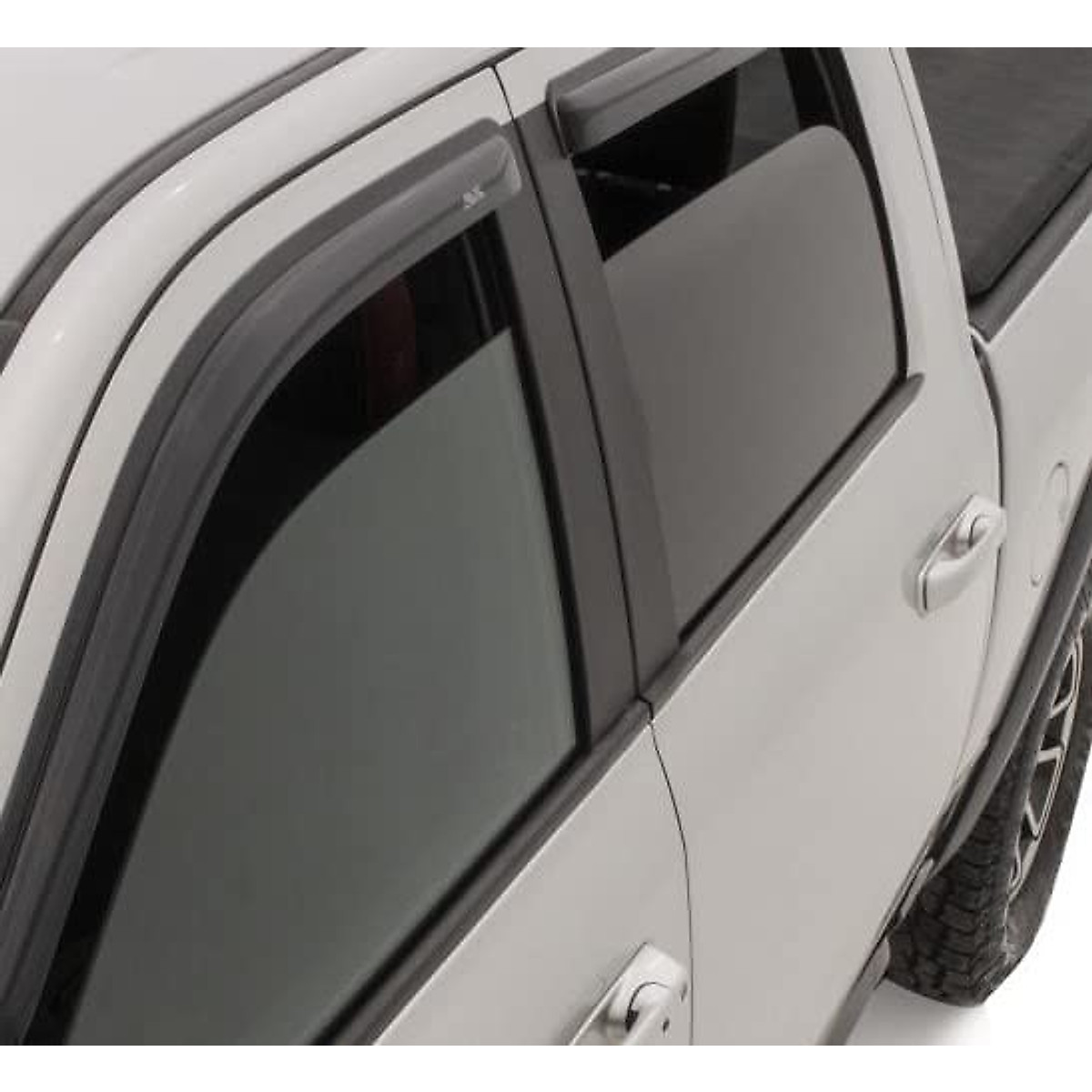 Auto Ventshade [AVS] Ventvisor / Rain Guards | Smoke Color, 4 pc | 94914 | Fits 2007 - 2013 Toyota Yaris Sedan (Excludes Hatchback)