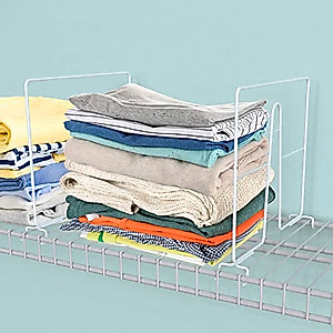 Hmdivor 8 Pack Wire Shelf Dividers Steel Closet Dividers and Separator for Organization, Shelves and Storage in Cabinet, Kitchen, Bedroom and Office