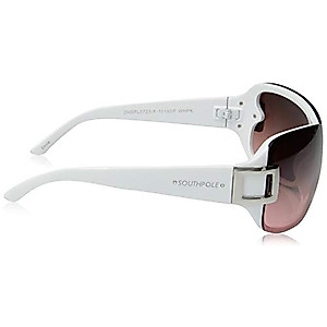 Southpole womens 1019sp Fashionable Oversized UV Protective Shield Sunglasses for Women Trendy Gifts Women 170 mm, White & Pink, mm US
