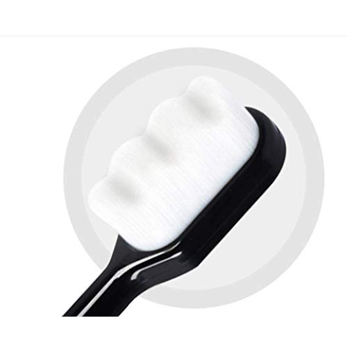 Ultra Soft Manual Toothbrush with 20000 Soft Floss Bristle for Sensitive Gums Teeth and Expectant Moms|Elderly |Adults (Black)