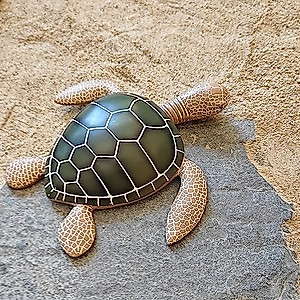 ALIWINER Sea Turtle Decor, Tabletop and Wall Turtle Decor, Turtle Crafts Sea Turtle Figurines for Home Office Decorations Home Gift Collection