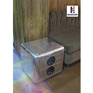 NauticalMart Aviator Side Table - Metal Side Table - Metal End Table - Coffee Side Table - Office Furniture