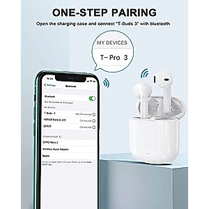 Wireless Earbuds Bluetooth, 5.2 Headphones,Noise Cancellation ,30H Playtime Pop-ups Auto Pairing in-Ear Hi-Fi Stereo Sound Mic IPX7 Waterproof Headset for iPhone/Samsung/iOS/Android