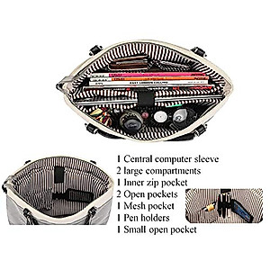 Wxnow Tote Bag for Women, Canvas Shoulder Bags Large Tote Bag Teacher Work 15.6 Laptop Bags Handbag Purse, Green