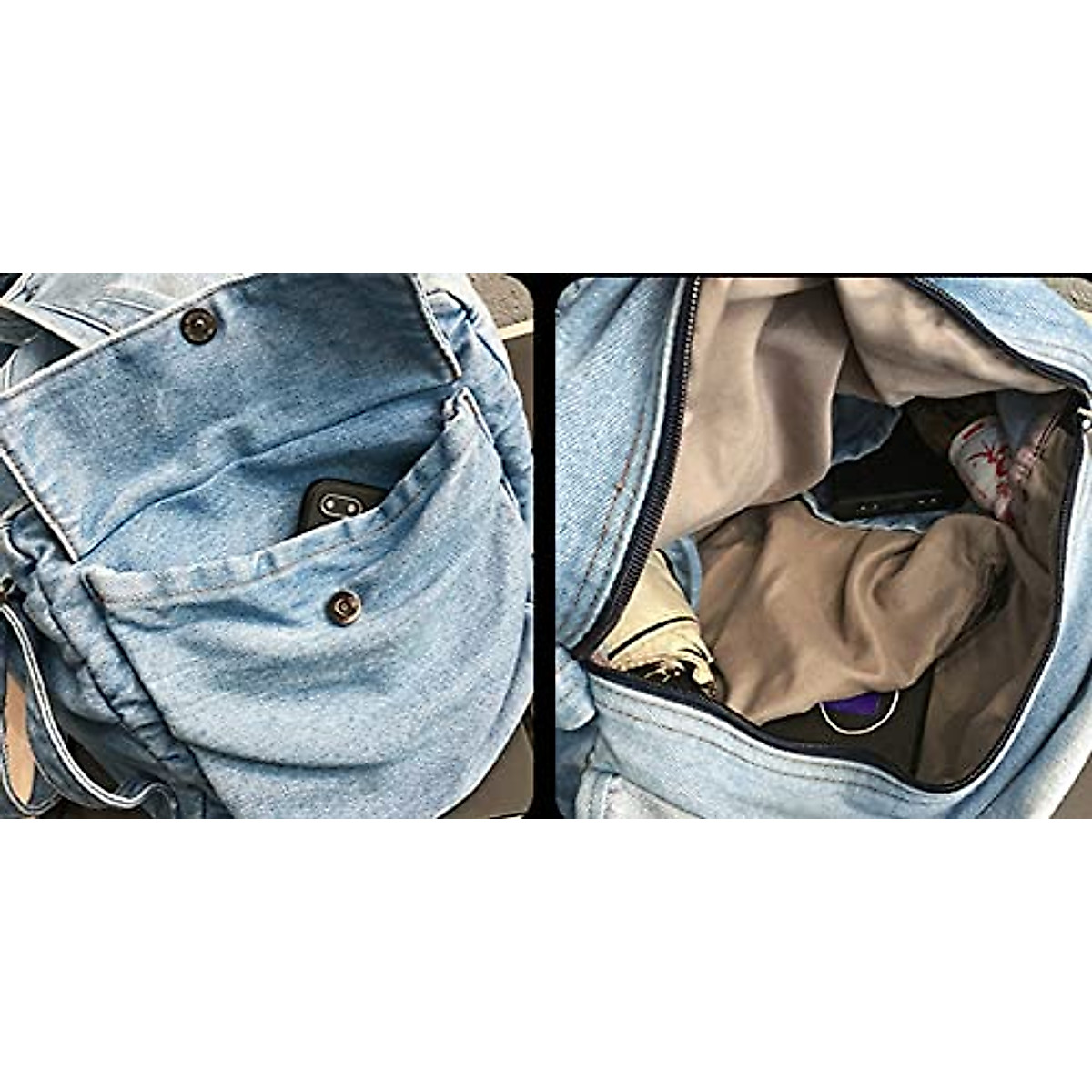 Denim Shoulder Bag for Women Men Large Hobo Bag Crossbody Bag Tote Handbag Messenger Bag Purse Satchel Fashion Bags