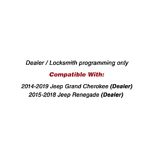 KeylessOption Keyless Entry Remote Car Smart Key Fob for Jeep Compass Grand Cherokee M3N-40821302