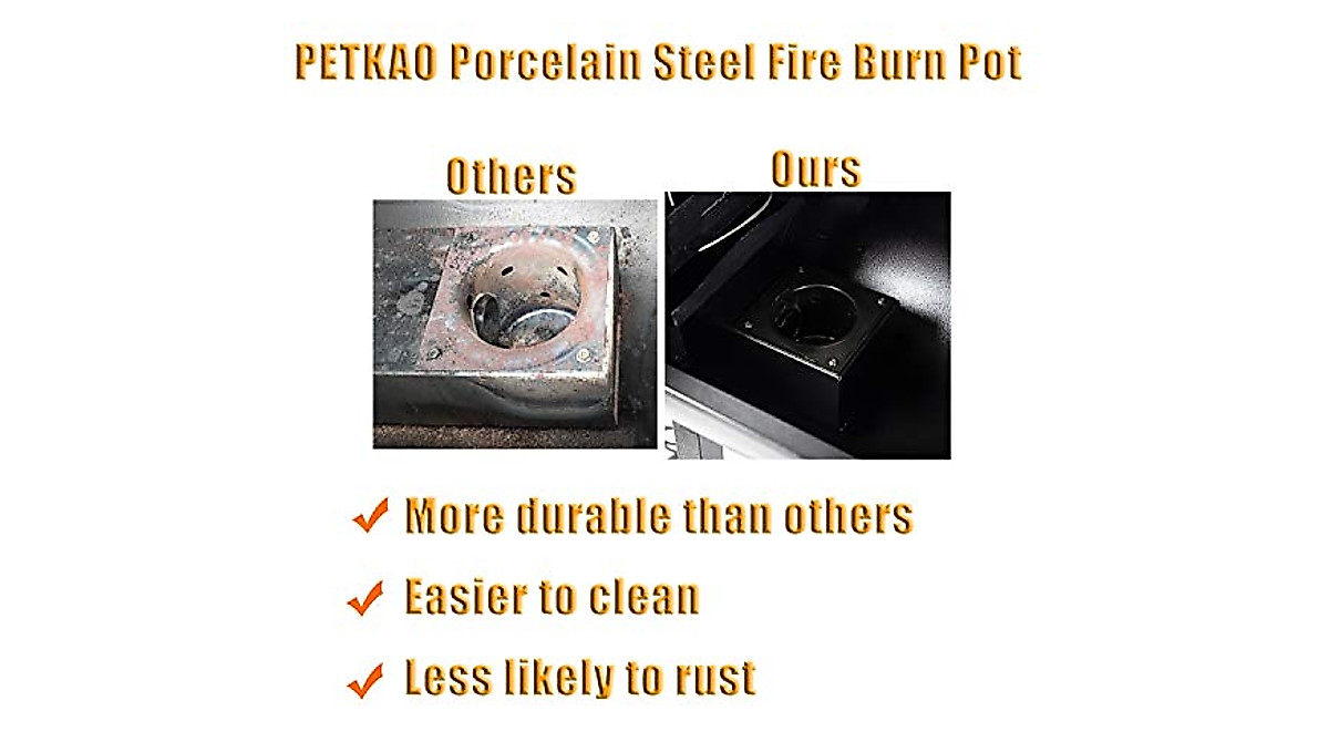 Durable Fire Burn Pot for Traeger & Pit Boss Grills