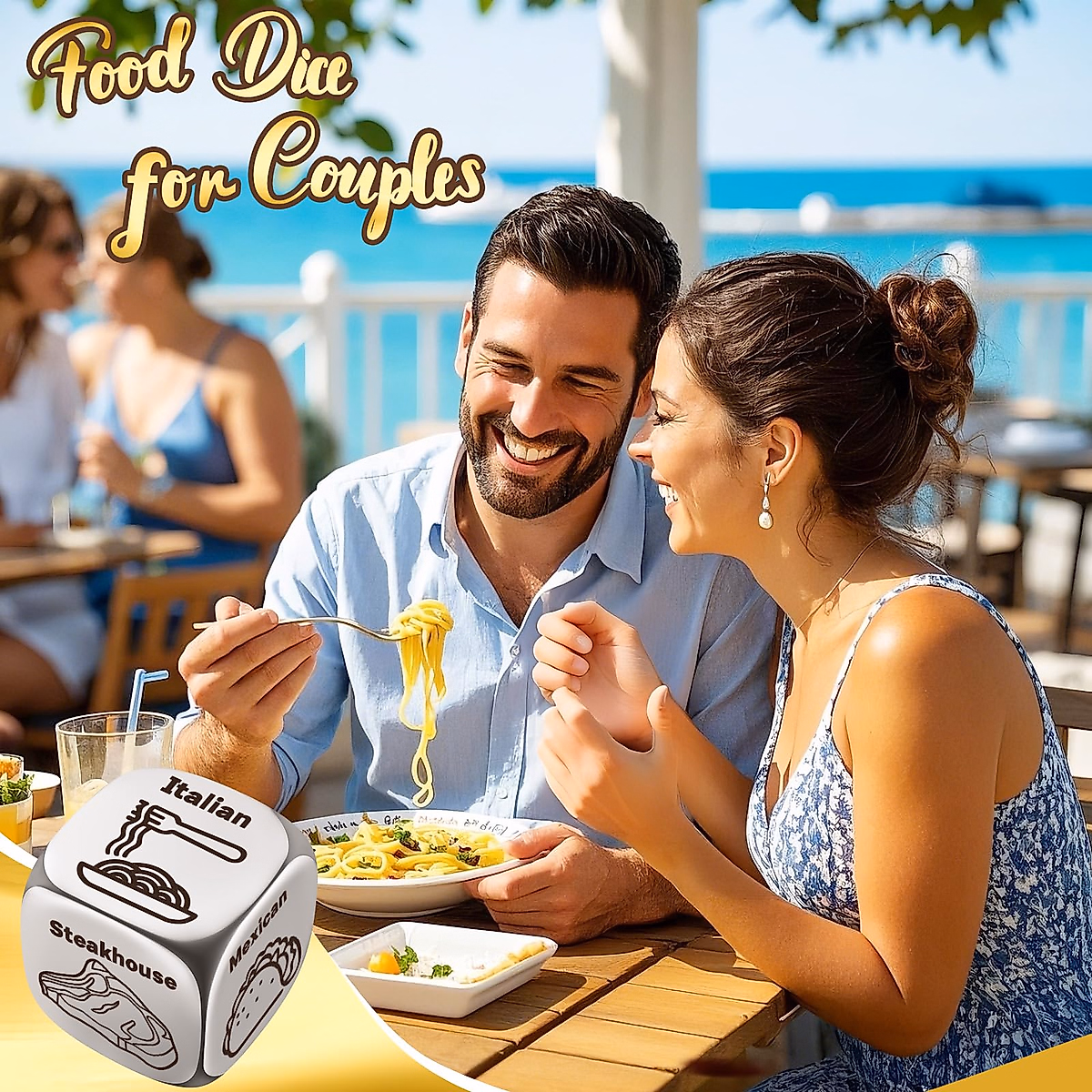 Fathers Day Dad Gifts Easter Basket Stuffers for Adults, Gifts for Him Her, Date Night Couple Gifts for Boyfriend Girlfriend, Winzwon Food Decider Dice Anniversary Wedding Birthday Gifts for Men Women