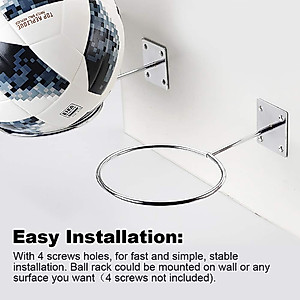 Wrzbest Universal Sports Ball Helmet Rack Holder Wall Mount, Space Saver Storage Rack Display Stand For Medicine Ball Basketball Football Volleyball Helmet(2pcs)