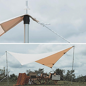 Azarxis Adjustable Tarp Poles Telescoping Aluminum Rods for Tent Fly and Tarps, Lightweight Replacement Tent Poles for Camping, Backpacking, Hiking (Black - Pack of 2)