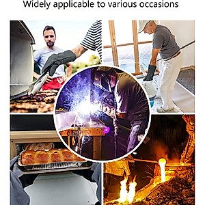 Elolicu 22 Inch Bite Proof Animal Handling Gloves, Welding Gloves Pets Anti Bite Scratch Protection Long Gloves Heat Resistant Bite Resistant Gloves for Dog Cat Snake Wild Animals BBQ Reptile Porter