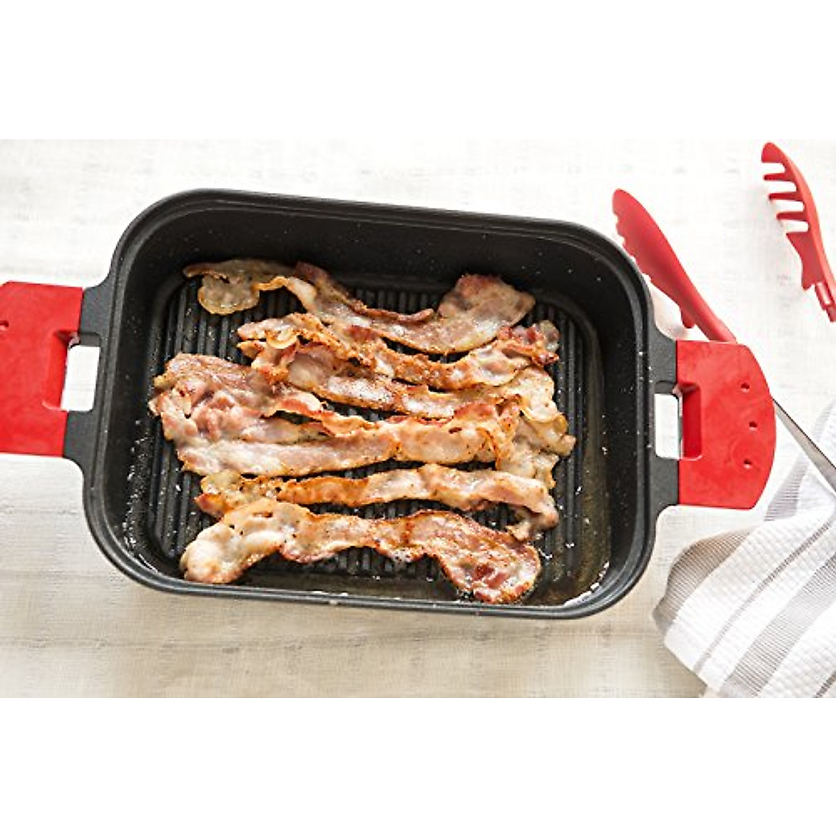 UchiCook Steam Grill Metal Cover, Red