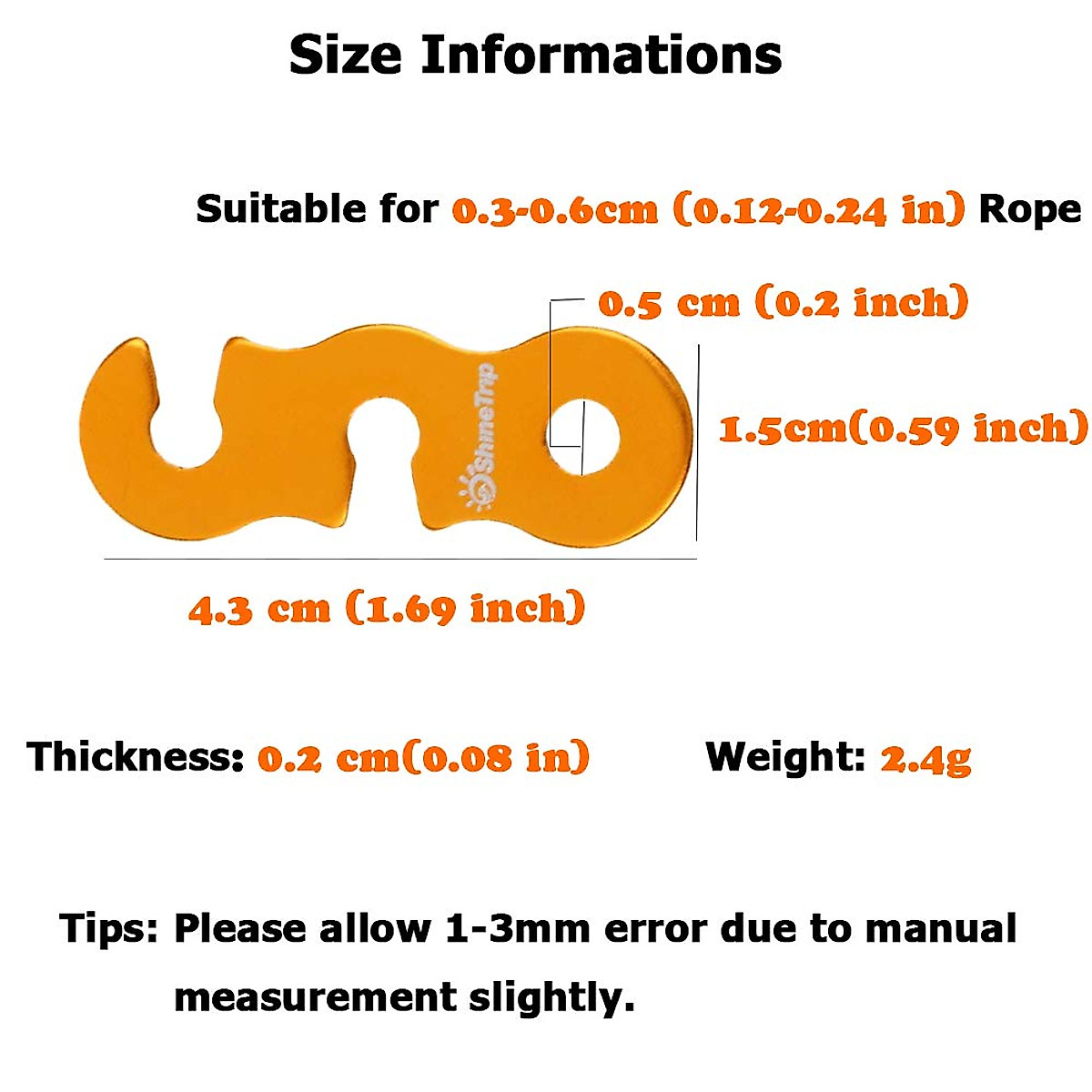 Yillsen Ultralight Aluminum Alloy Guyline Cord Adjuster Tent Tensioners Rope Adjuster for Tent Camping Hiking Backpacking Outdoor Activity Pack of 11 Blue