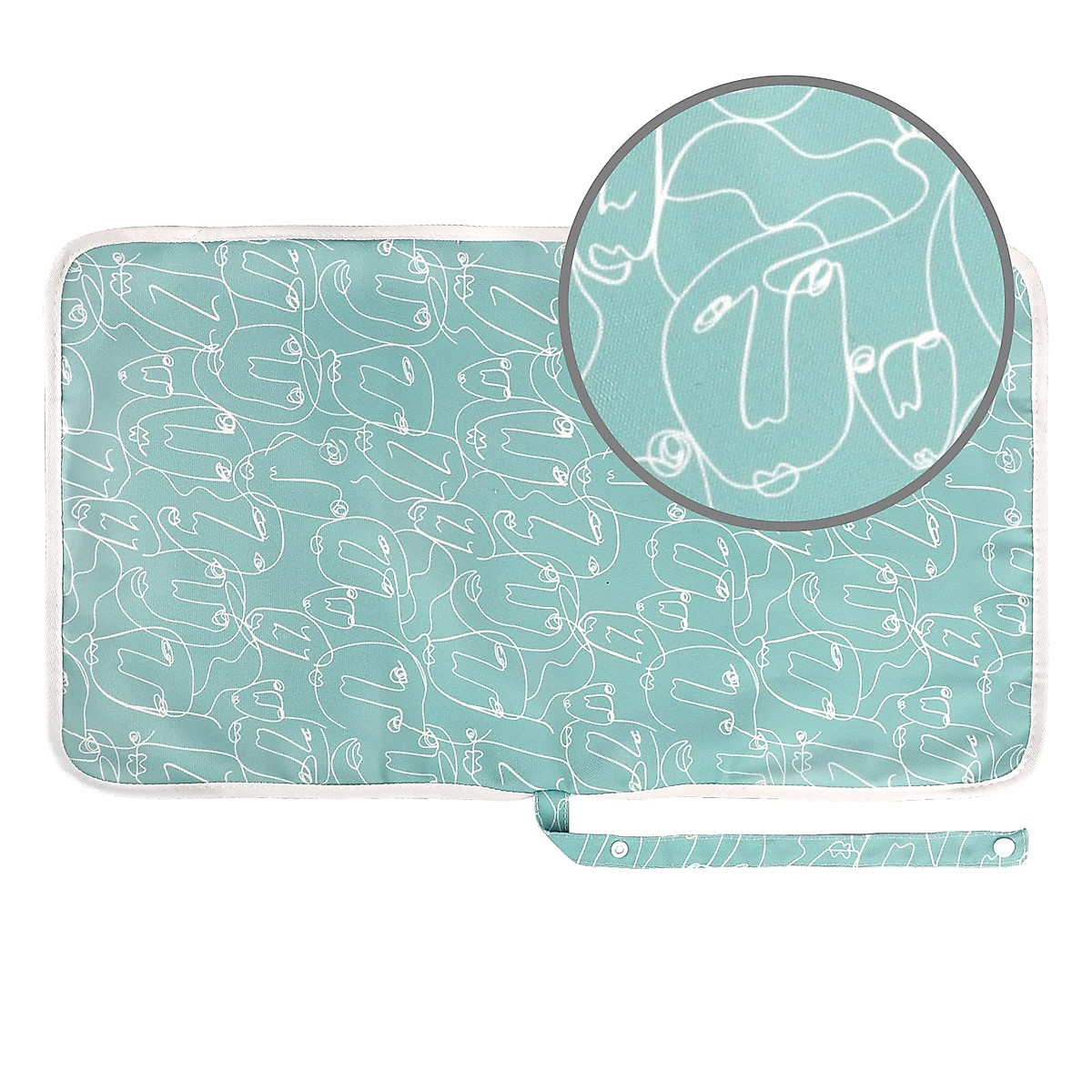 GREUS Portable Changing Pad，Reusable Baby Diaper Changing Pad Waterproof Travel Baby Changing Mat Foldable Baby Pad for Newborn Kids