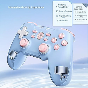 BEITONG BAT4 Wireless PC Game Controller,Dual Vibration Retro Gamepad Joystick for Windows 7 8 10 11/Steam/Simulators/Android TV Gaming (Bat 4 (Ice Cream))