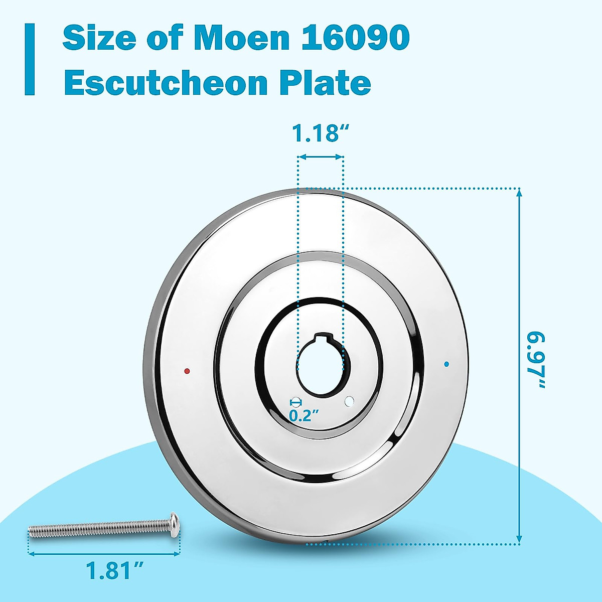 Chateau Collection Escutcheon Replacement for Moen 16090, Fit One-Handle Tub and Shower Faucets