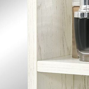 kleankin 31.5" x 25.5" Bathroom Medicine Cabinet with Mirror, Storage Shelf, Over Toilet Bathroom Cabinet Wall Mounted for Living Room and Laundry Room, White