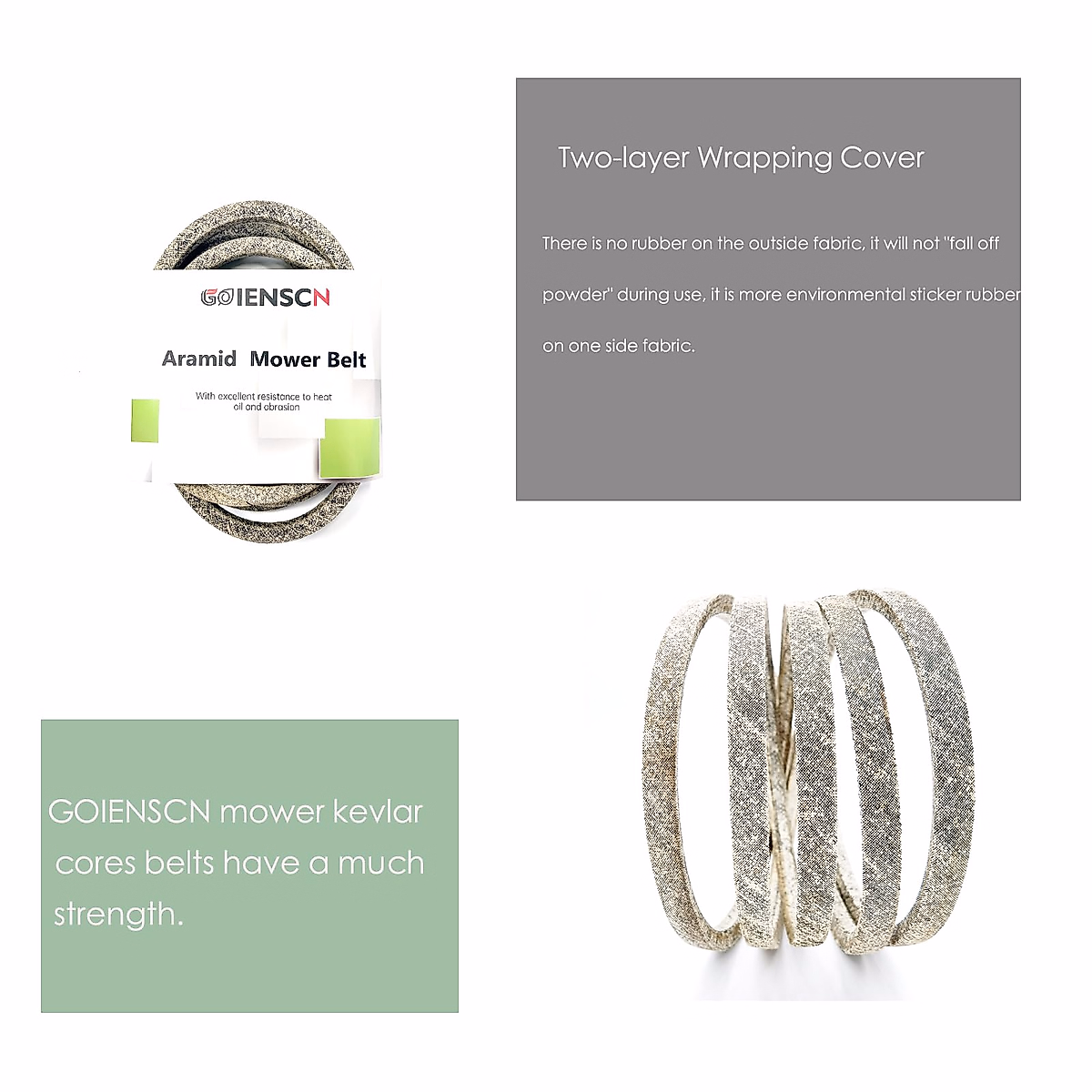 110-6892 Toro Mower Belt TimeCutter Z5000 Z5020 Z5030 Z5035 Z5040 Z5060 with 50" Deck Gravely 07200107 Lawn Mower Kevlar Deck Belt 1/2" x 140"