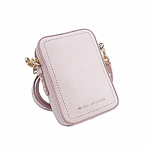 Marc Jacobs H131L01RE21-696 Peach Whip Pink With Gold Hardware Women's North South Leather Crossbody Bag