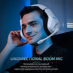 BINNUNE Wireless Gaming Headset with Noise Cancelling Microphone for PC PS4 PS5 Playstation 4 5, 2.4G Wireless Bluetooth USB Gamer Headphones with Mic for Laptop Computer