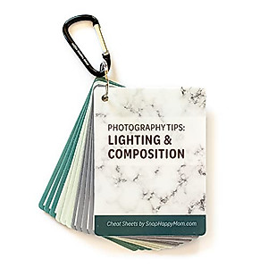 Photography Cheat Sheet Cards (Set of 2 Decks) - DSLR Camera Photography and Composition/Lighting Sets - Plastic Reference Cards | Snap Happy Mom (Classic)