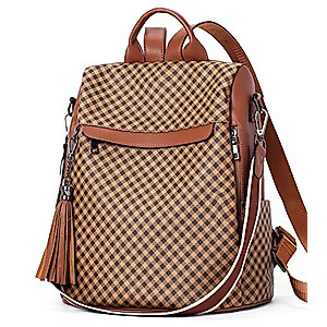 Telena Backpack Purse for Women, PU Leather Anti Theft Travel Purse Shoulder Bags with Tassel