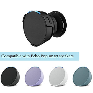 sikiwind Smart Speaker Holder, Wall-Mounted Speaker Holder Bracket Space Saving Speaker Box Storage Rack Prevent Falling Home Decoration Built-in Cable Management for Amazon Echo Pop