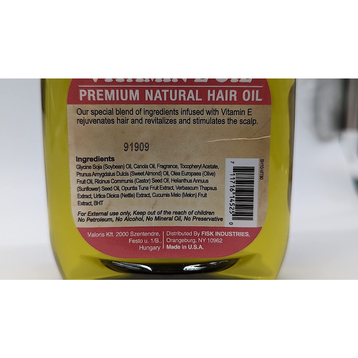 Difeel Premium Natural Hair Oil - Vitamin E Oil 7.1 ounce
