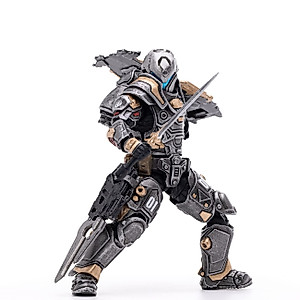 JOYTOY 1/18 Action Figures 4-Inch 01st Legion - Steel Dark Source Collection Action Figure Military Model Toys (Black Sickle)
