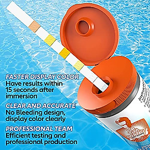 Pool and Hot Tub Test Strips - Medical-Grade Precision 3-1 4-1 7-1 Pool Test Kit - Testing pH, Free Chlorine(Bromine), Total Alkalinity & Cyanuric Acid and So on - Pool Water Test Kit