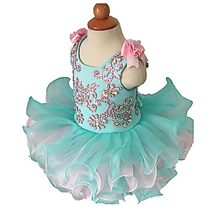 Jenniferwu G070A Infant Toddler Baby Newborn Little Girl's Pageant Party Birthday Dress Mint Size 3T