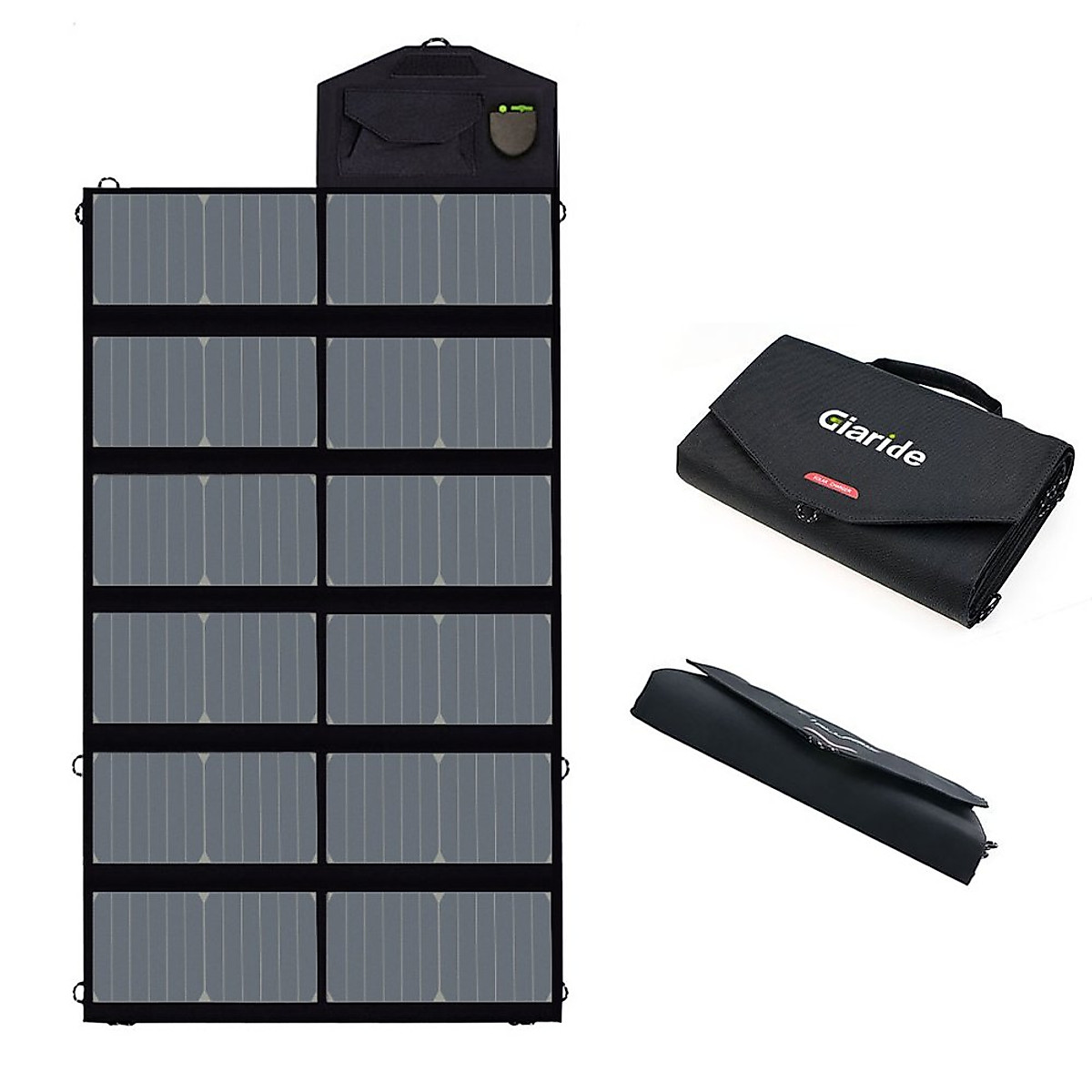 GIARIDE Foldable Solar Panel USB/DC Solar Panel Charger 18V Portable Solar Panel 80W for Laptop Solar Battery Charger for Camping Portable Solar Panels for Rv Portable Solar Charger for Car Battery