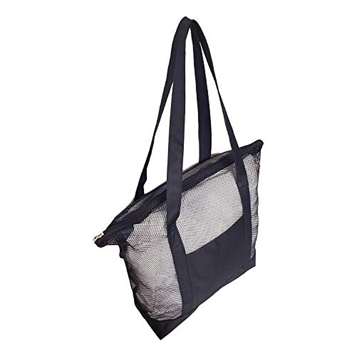 Mesh Beach Tote Bag Black - Good for the Beach - 18 in X 18 in X 5.5 In