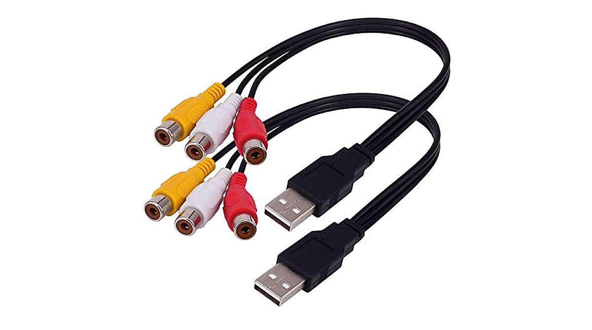 Yeworth USB to 3RCA Audio Video Cable [2 Pack] - Connect TV/PC