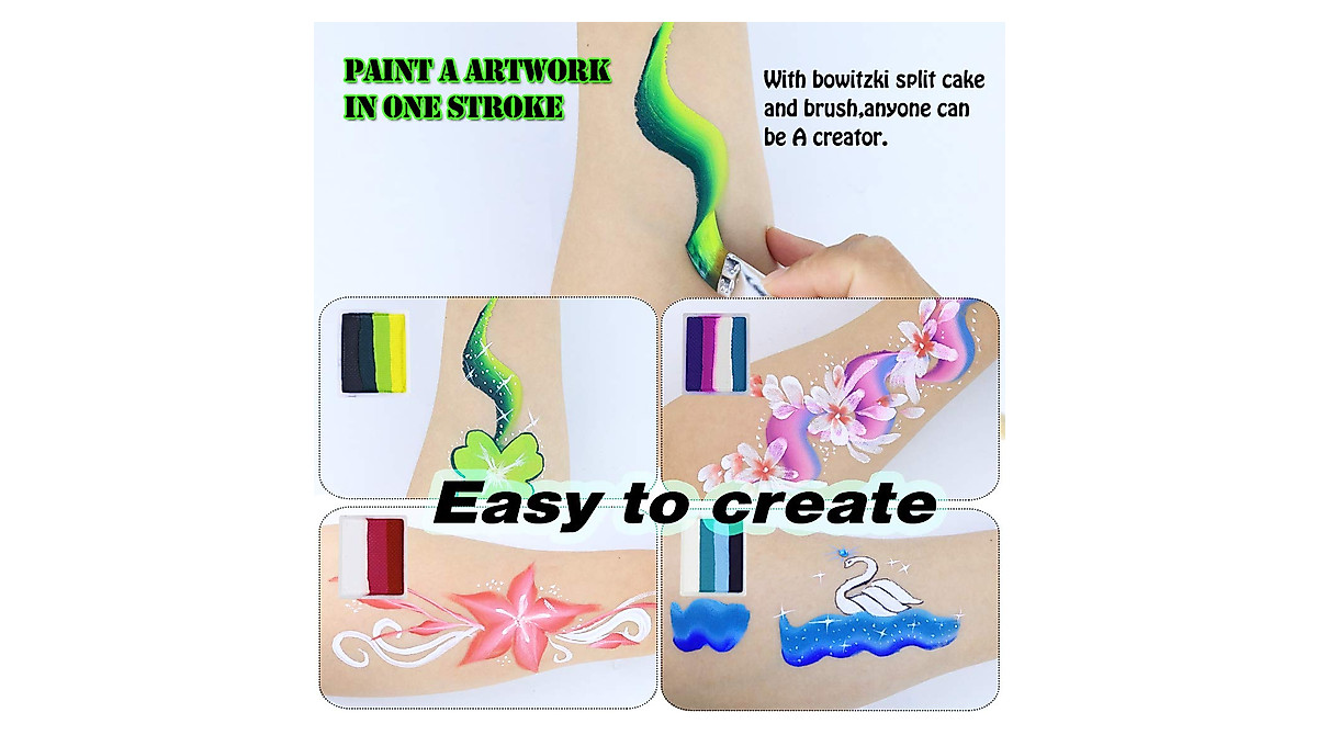 Bowitzki Professional Face Painting Kit - Non-Toxic Fun