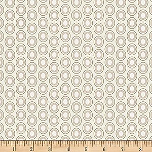 Art Gallery Fabrics Art Gallery Oval Elements French Vanilla Fabric, Cream