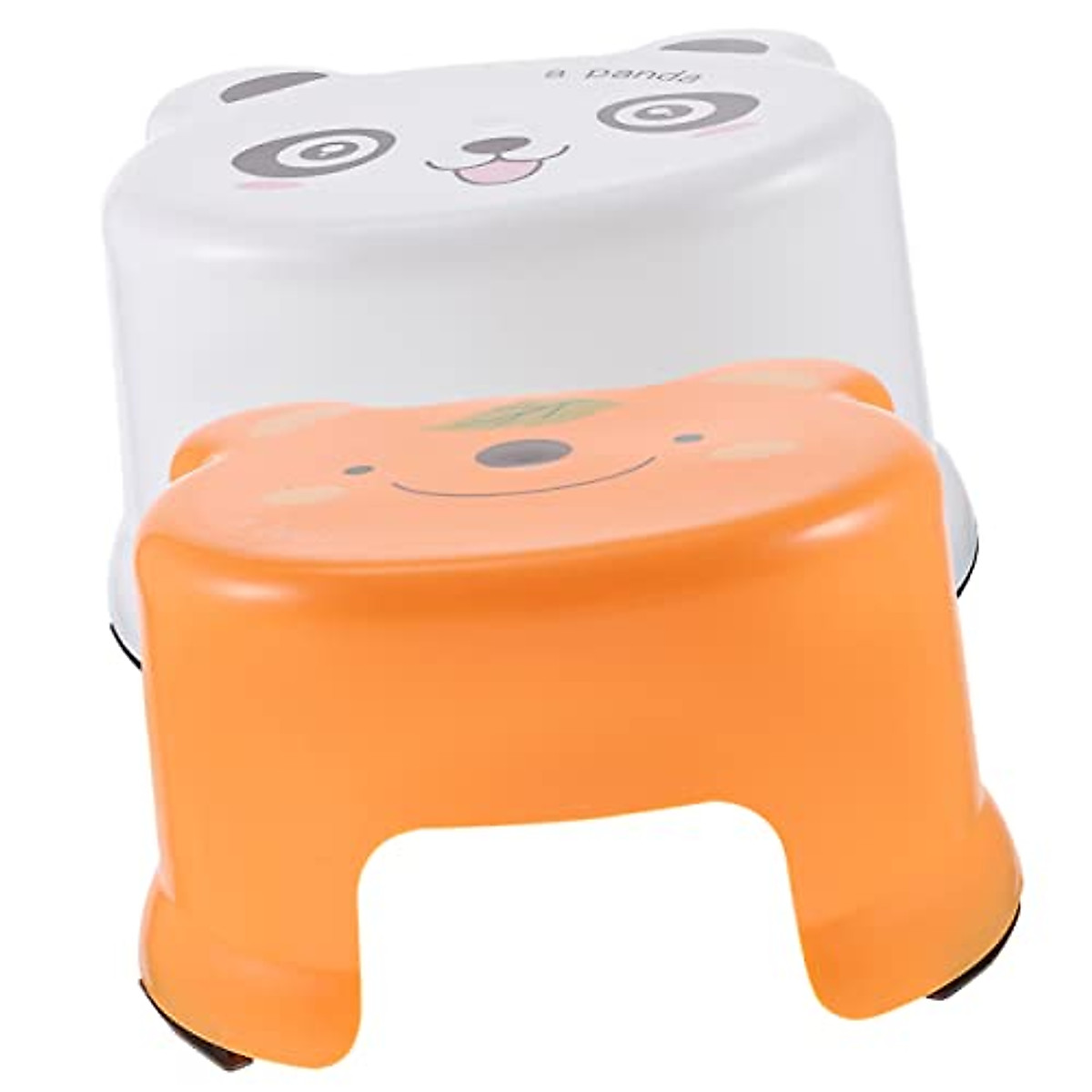 ULDIGI 2pcs Cartoon Plastic Stool Portable Step Stool Plastic Step Stool Stepping Stool for Toddlers Kitchen Step Stool Plastic Footstool Potty Training Step Bathroom Stool Low Stool
